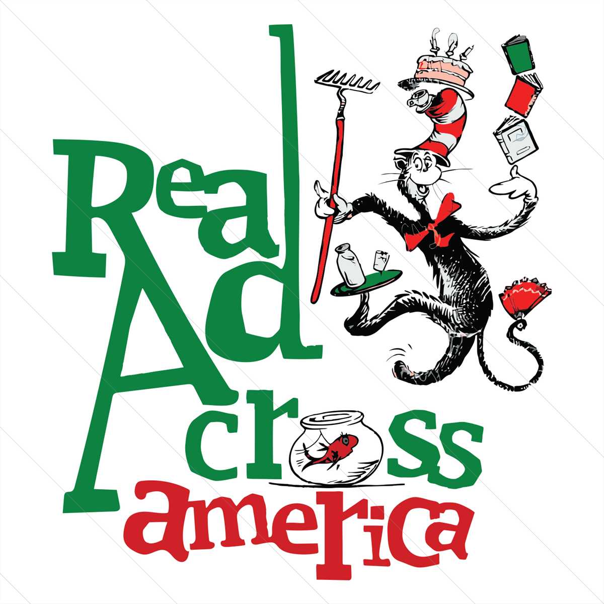 Dr Seuss Read Across America Cat In Hat SVG Files for Cricut - Inspire ...