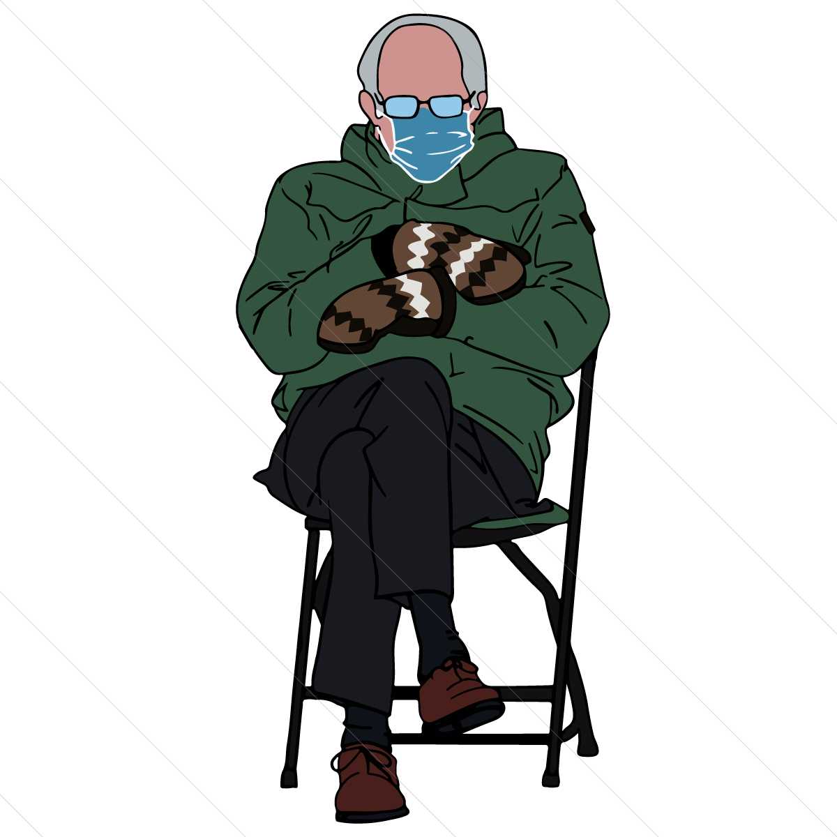 Bernie Sanders Mittens Mood SVG Best Digital Files | Inspire Uplift