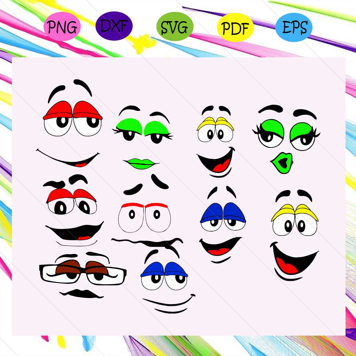 M&ms face bundle Chocolate candy SVG Files For Cricut | Inspire Uplift