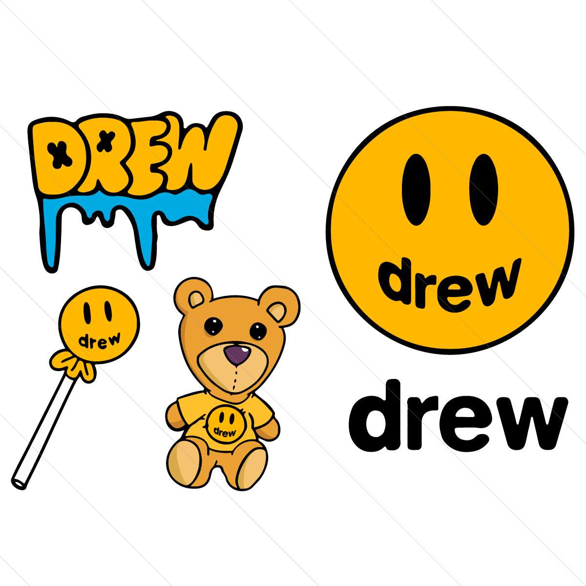 Justin Bieber Drew House Bear Logo Brand SVG Cutting Files | Inspire Uplift