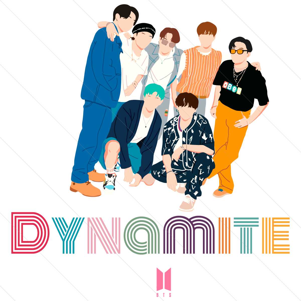 Kpop BTS Dynamite Bangtan SVG Best Cutting Digital Files | Inspire Uplift