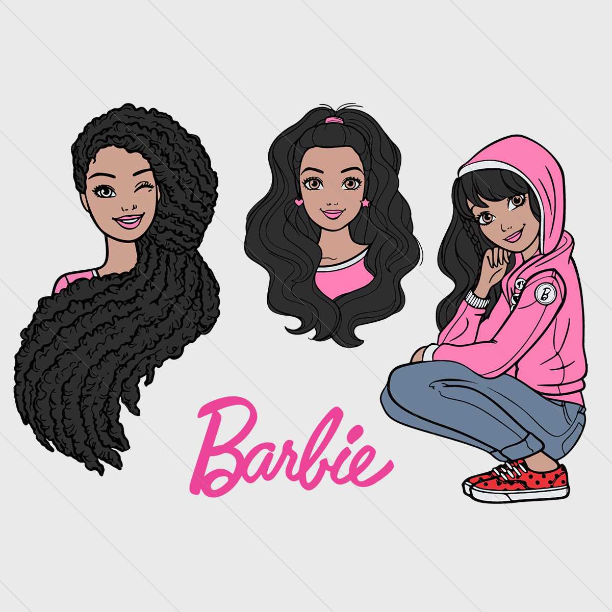 Black Barbie Doll SVG Cutting Files | Inspire Uplift