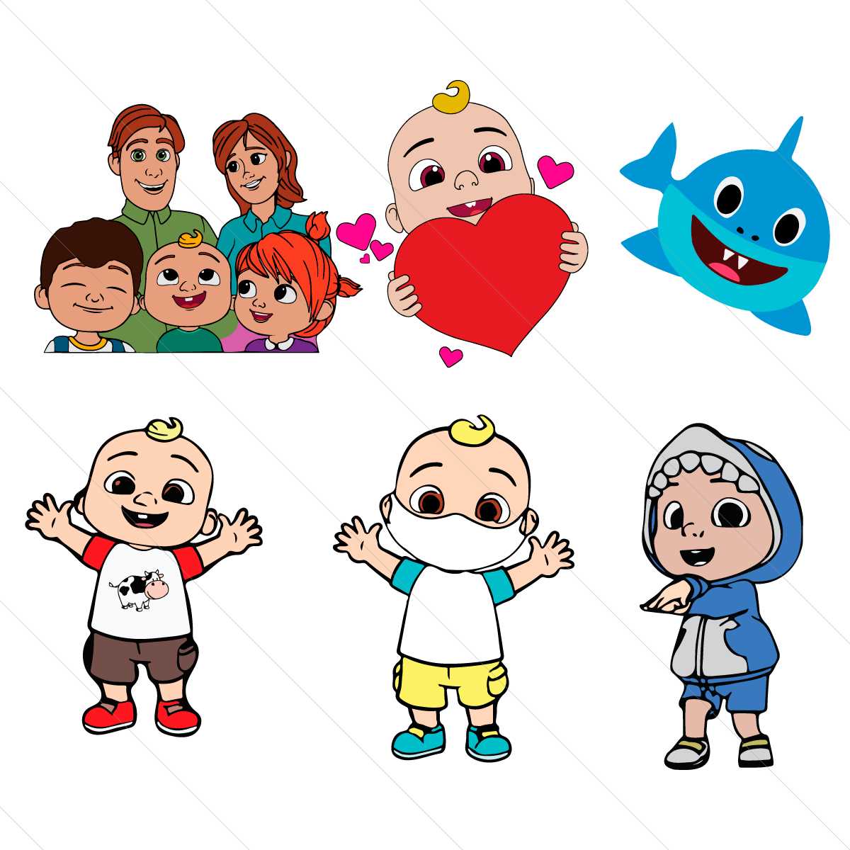 Cocomelon JJ Baby Shark TV SVG Digital Files | Inspire Uplift
