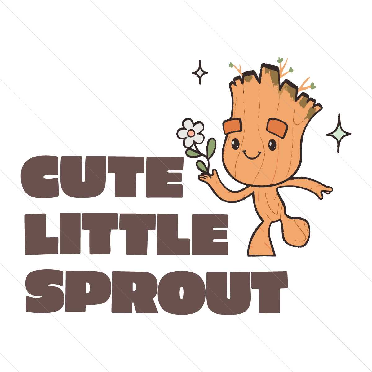 Baby Groot Cute Little Sprout SVG File Cricut - Inspire Uplift