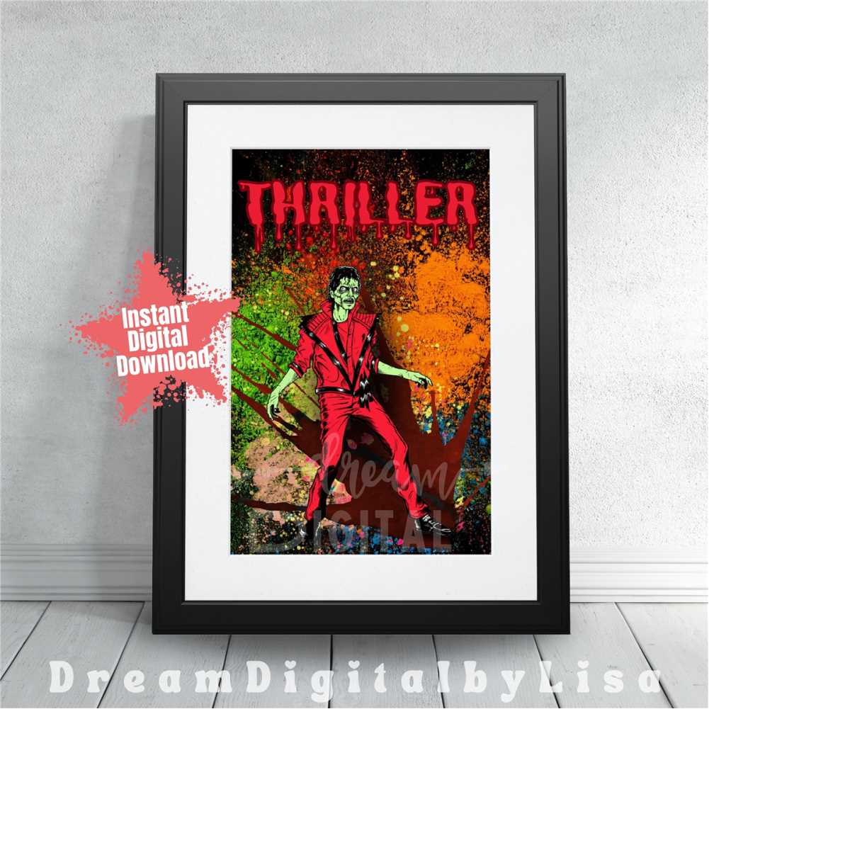 Thriller Printable Poster, INSTANT DIGITAL DOWNLOAD, Michael | Inspire ...