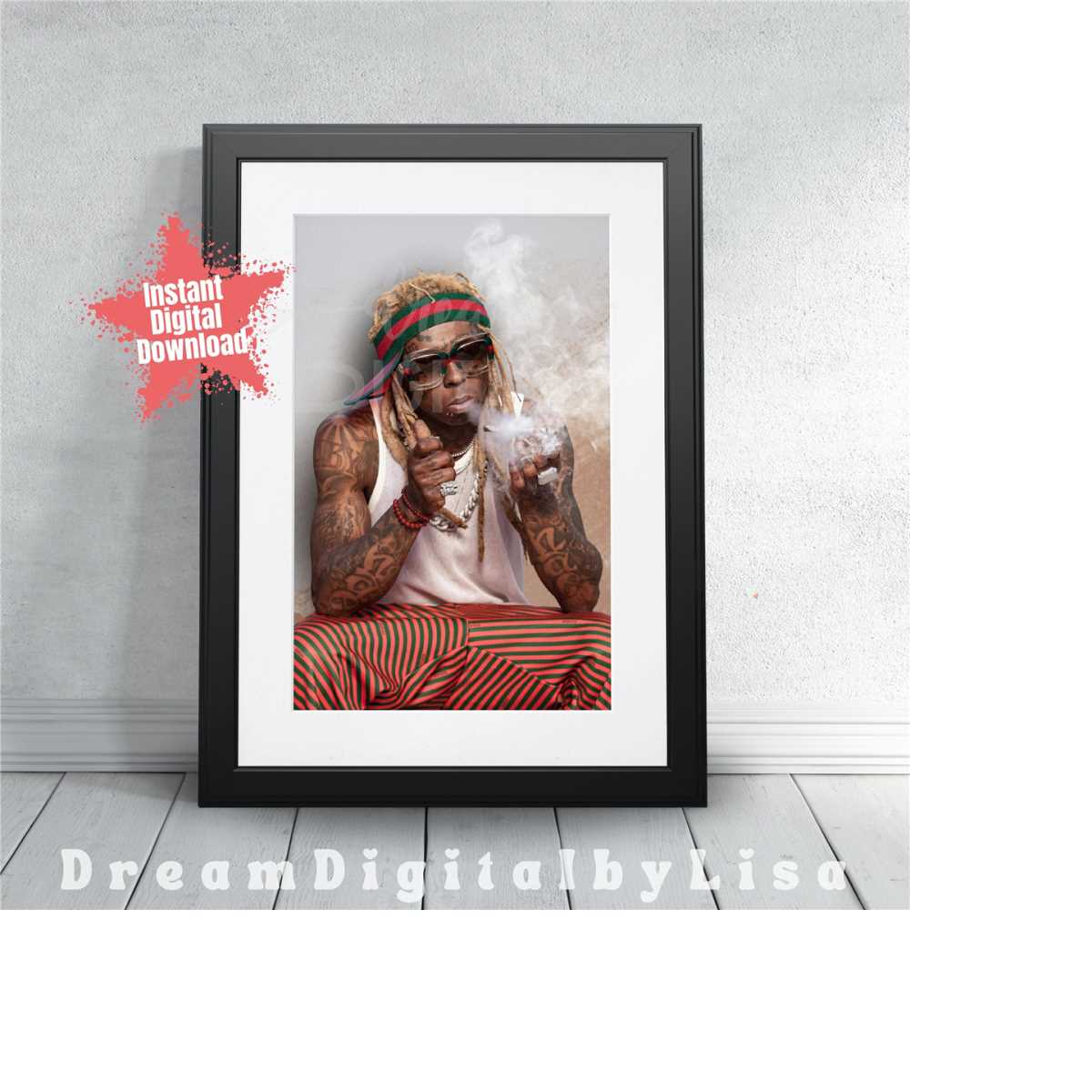 Lil Wayne Poster Printable, Music Poster, Lil Wayne Rapper W | Inspire ...