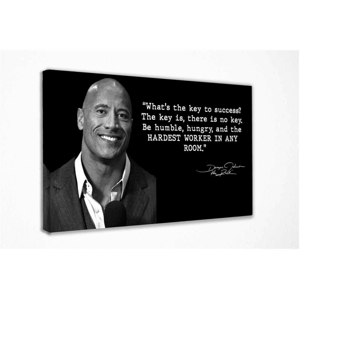 The Rock Poster, Dwayne Johnson Canvas Poster No.1, Wall Art | Inspire ...
