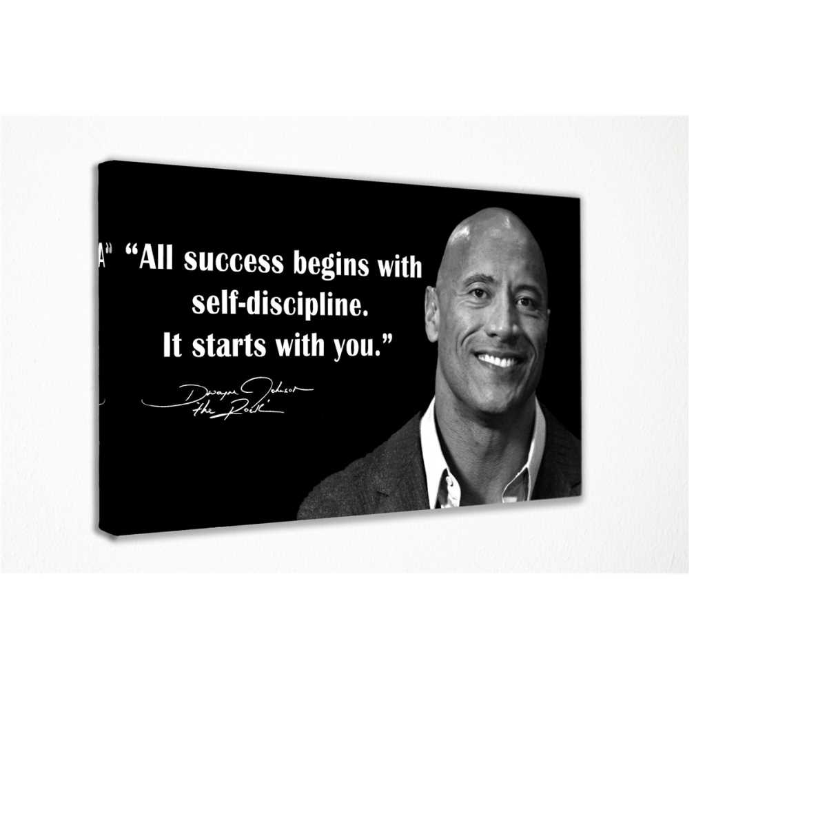 The Rock Poster, Dwayne Johnson Canvas Poster No.9, Wall Art | Inspire ...
