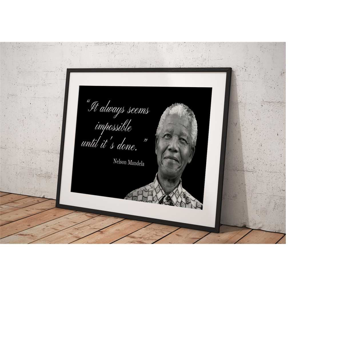 Nelson Mandela Quote, Wall Decor, Poster Framed Room Decor, | Inspire ...