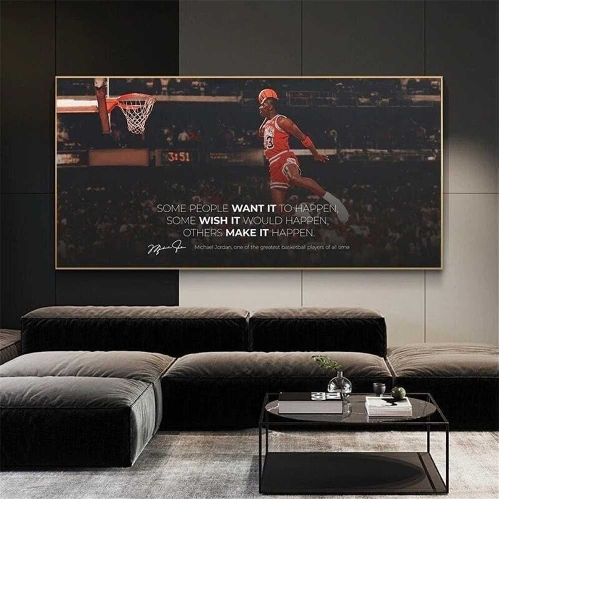 Michael Jordan Motivational Basketball Poster Canvas Paintin | Inspire ...