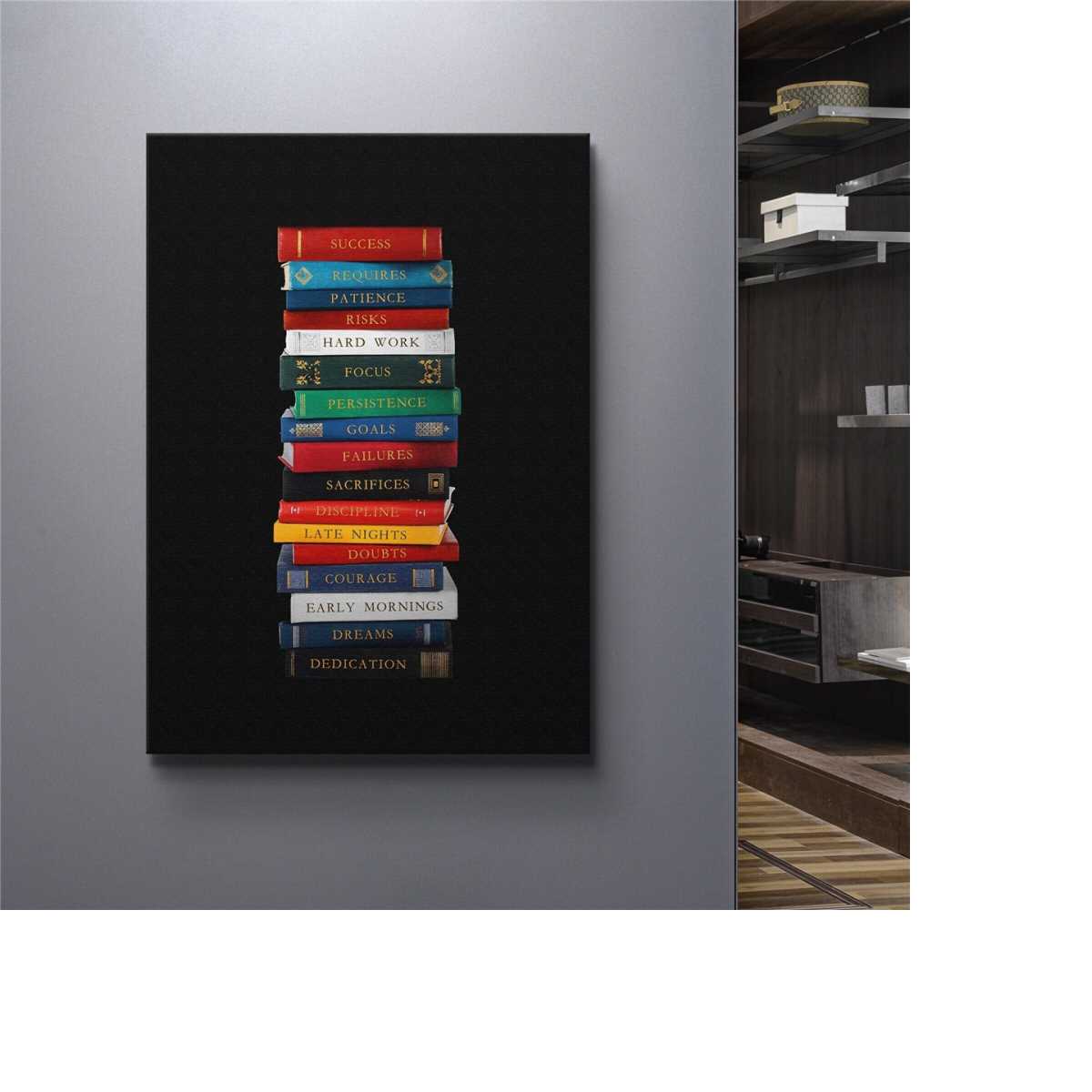Books of Success Wall Art, Steps for Success Growth, Inspira | Inspire ...