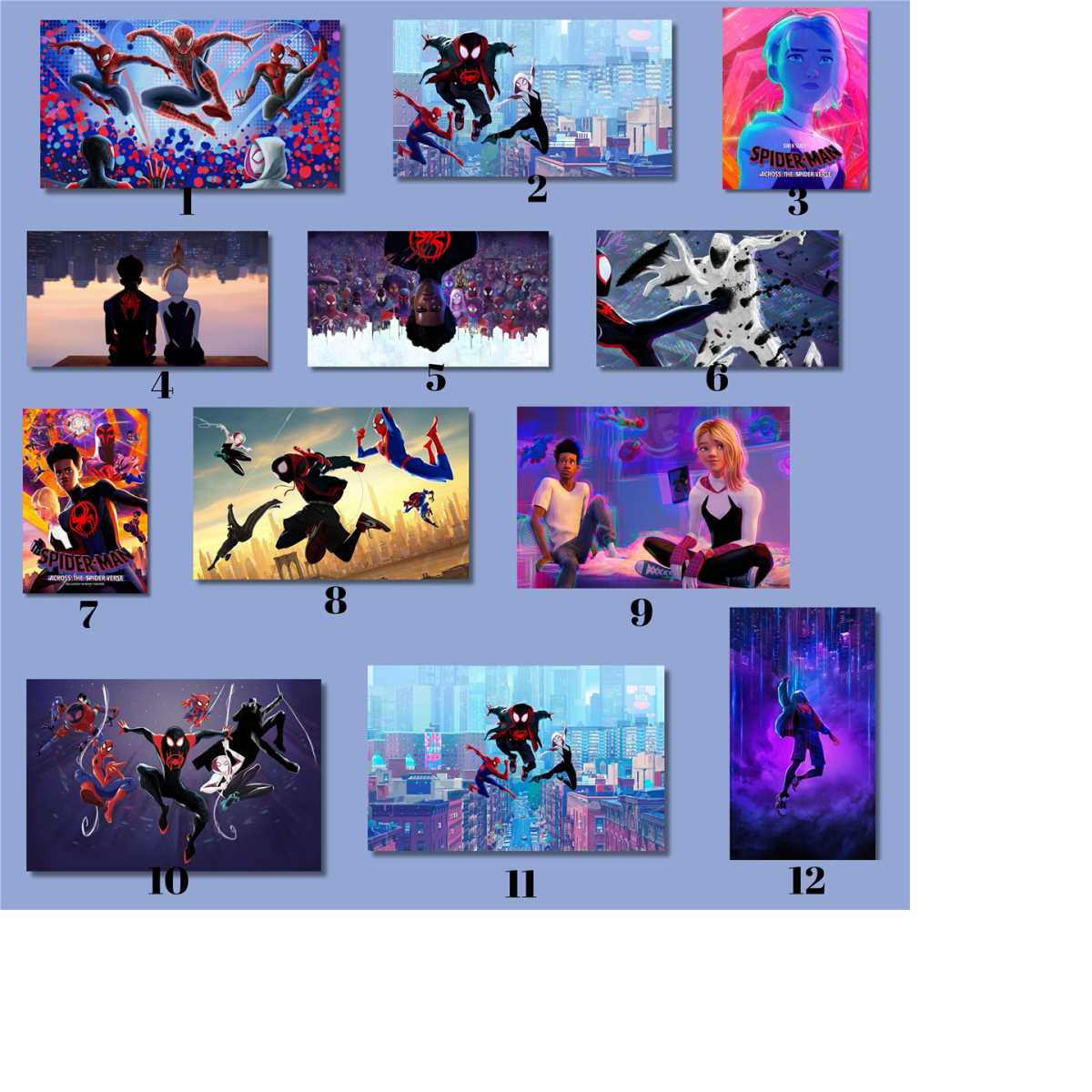 Custom Set of 3 Spider-Man Across the Spider-Verse Movie Pos - Inspire ...