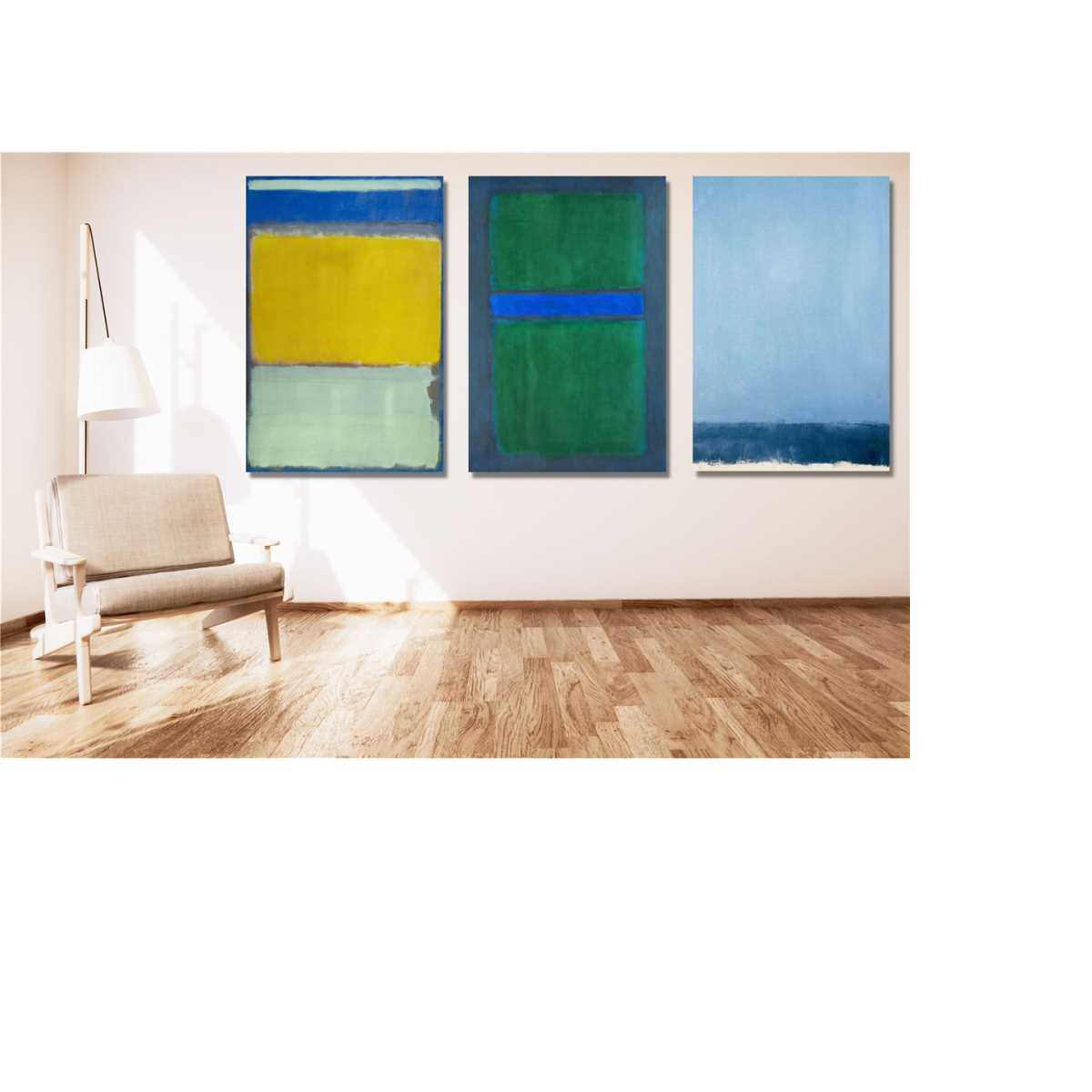 Mark Rothko Set Of 3 Wall Art, Mark Rothko Canvas Prints, Ma | Inspire ...