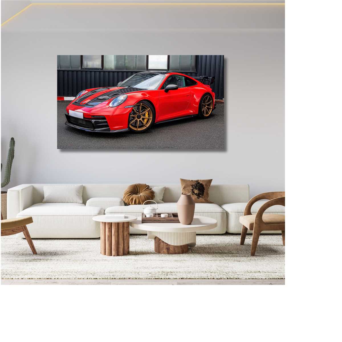 Red Porsche Poster Porsche 911 GT3 Wall Art Porsche Canvas W | Inspire ...