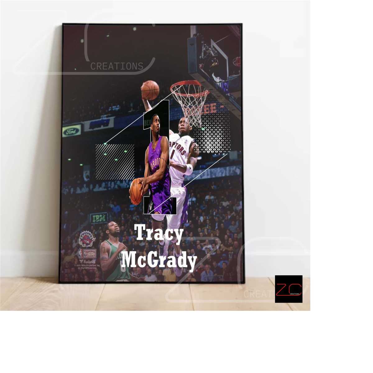 Tracy McGrady 1 Orlando Magic Poster – NBA Art for Fans, Mid | Inspire Uplift