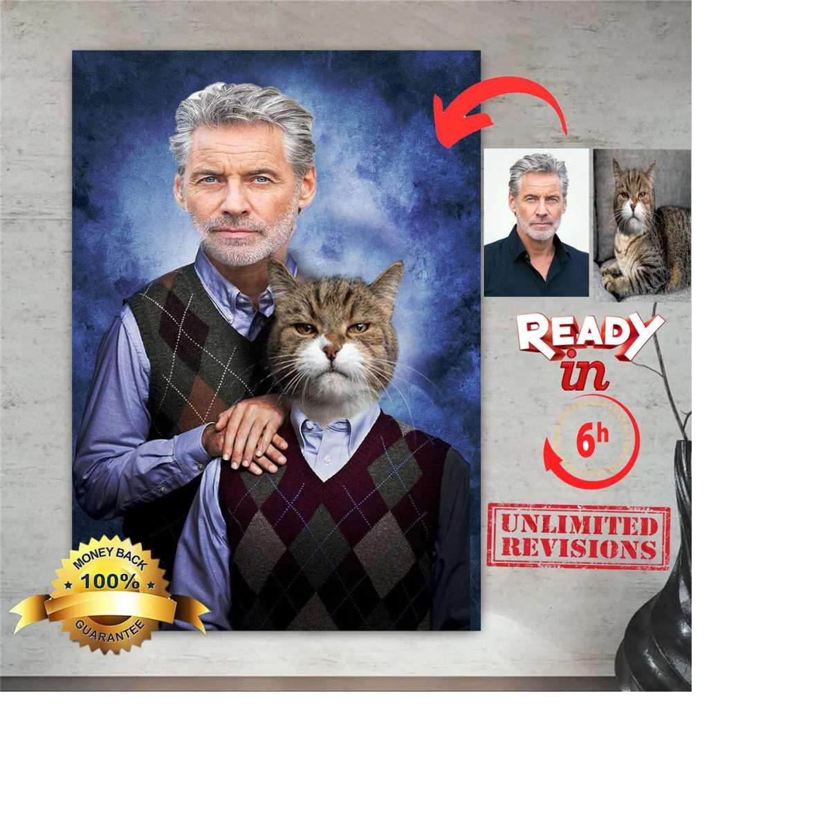 Step Brothers Customize Step Brothers Family Portrait, Cat - Inspire Uplift