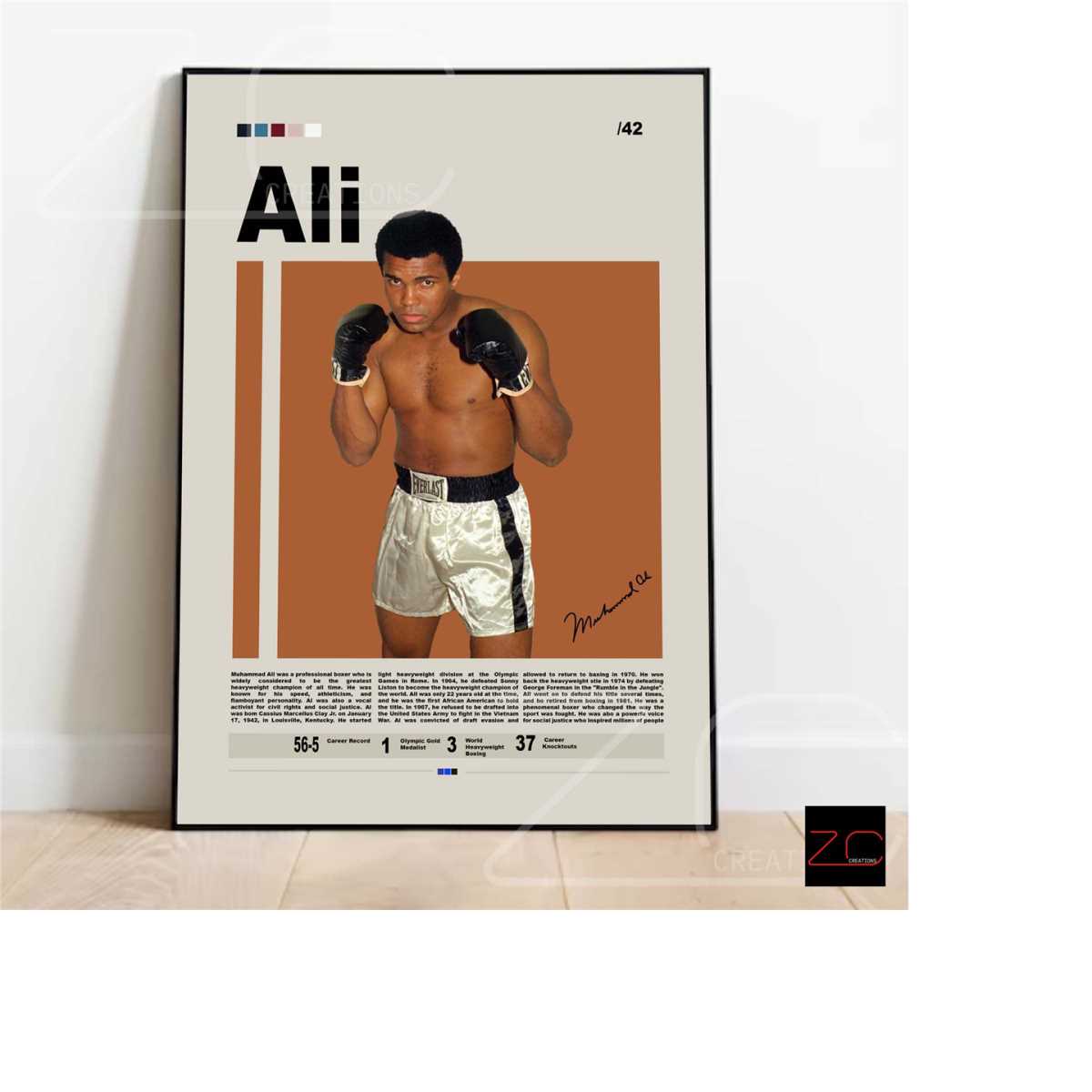 Muhammad Ali Boxing Poster, Sports Poster, Boxing Wall Decor | Inspire ...