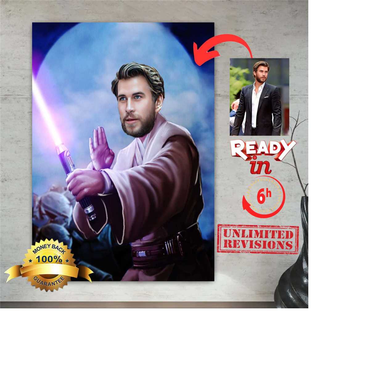 Customize Star Wars Portrait with Mace Windu for Posters or | Inspire ...