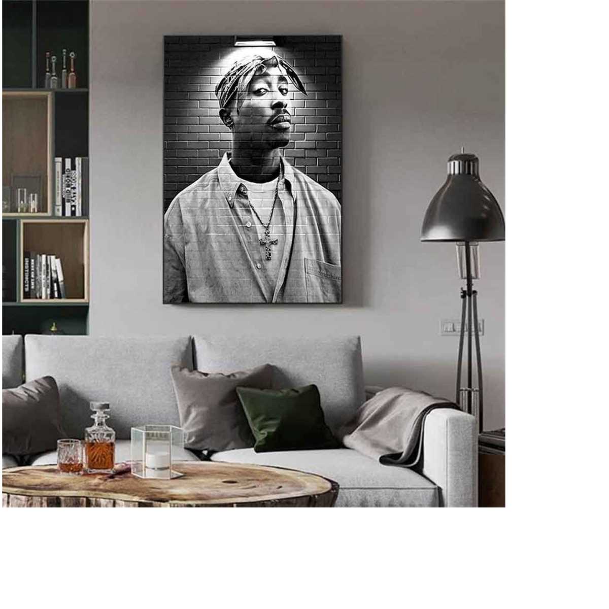 252 2pac painting - tupac poster - hip hop wall art - rapper | Inspire ...