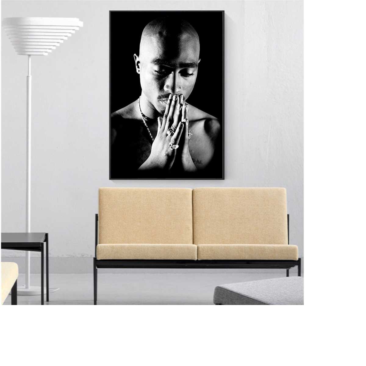 252 2pac painting - tupac poster - hip hop wall art - rapper | Inspire ...