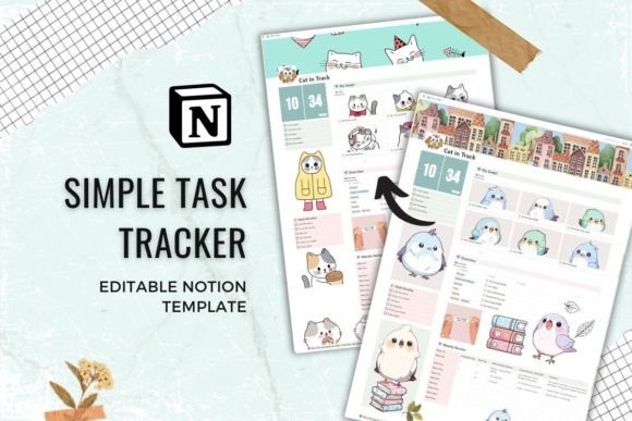 Notion Template Simple Task Goal Tracker | Inspire Uplift