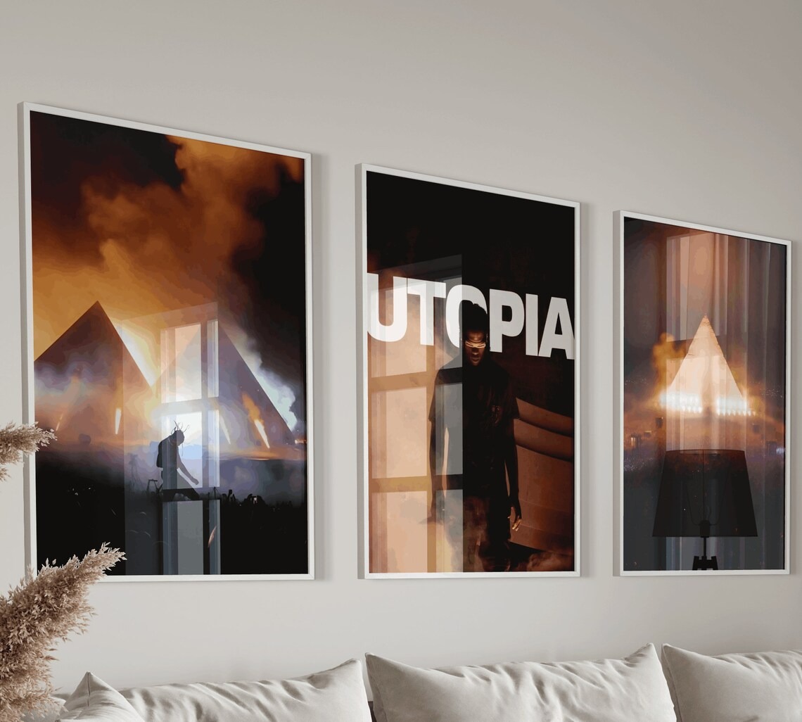 Set of 3 Poster Utopia Travis Scott , Travis Scott Posters, | Inspire ...