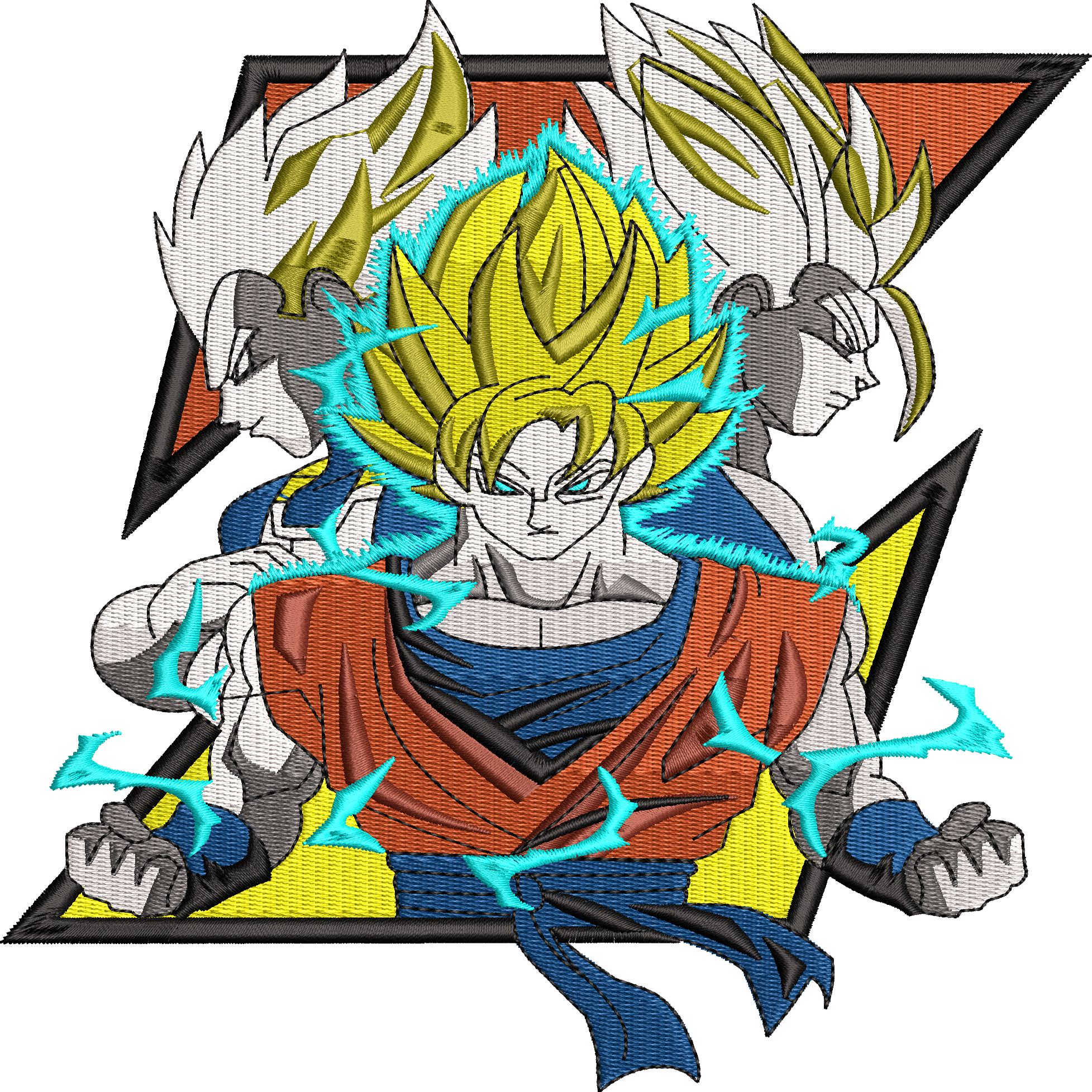 Goku Super Saiyan Anime Embroidery Design File, DBZ Machine | Inspire ...