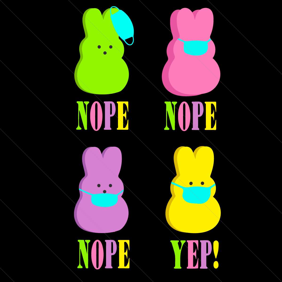 Easter Day 2021 Peeps Wearing Mask Svg, Easter Svg, Happy Ea - Inspire ...