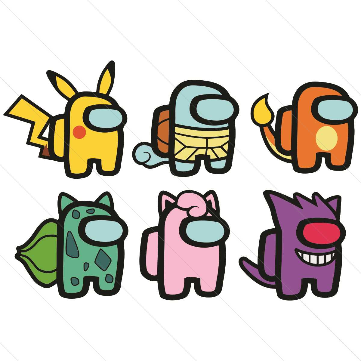 Among Us Pokemon Bundle Svg, Trending Svg, Among Us Pokemon | Inspire ...