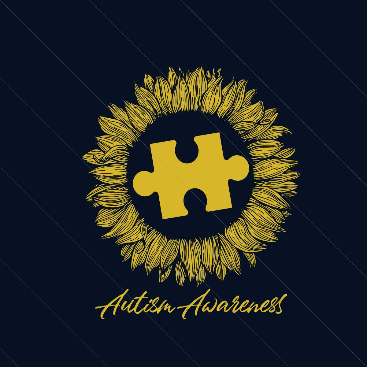 Sunflower Autism Awareness Svg, Autism Svg, Autism Awareness | Inspire ...