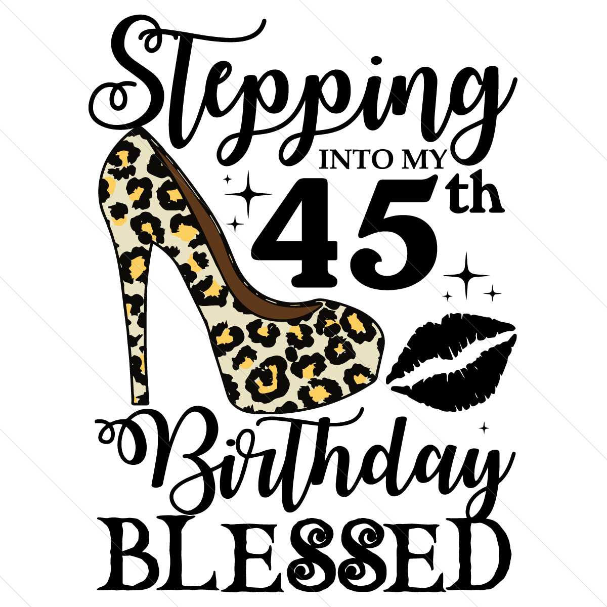 Stepping Into My 45th Birthday Blessed Svg, Birthday Svg, 45 | Inspire ...