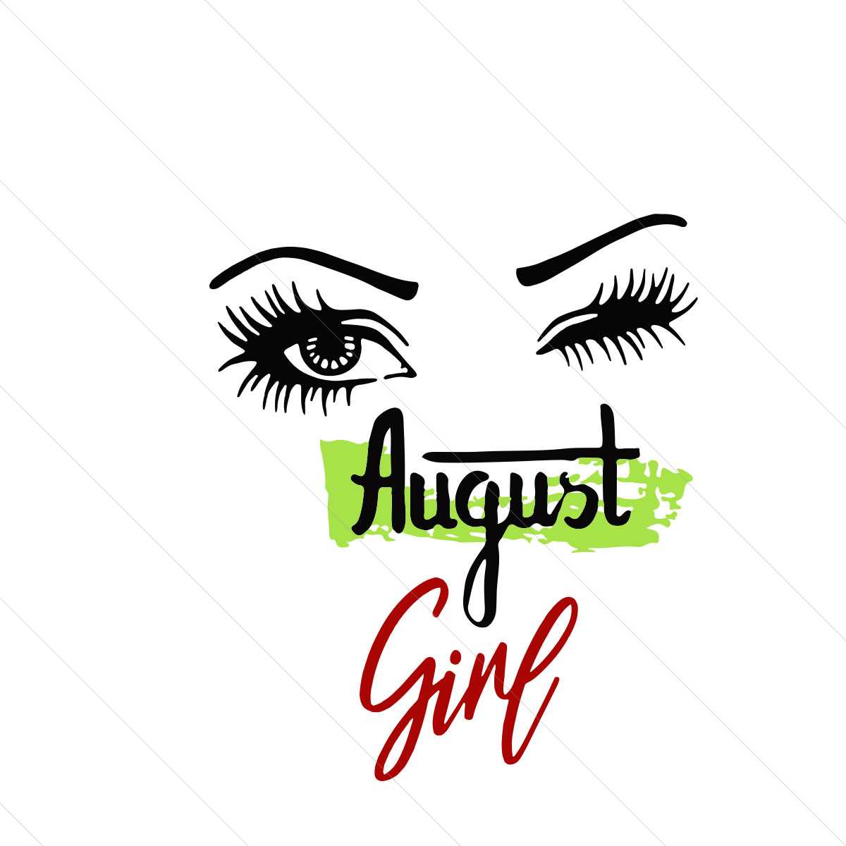 August Girl Face Svg, Birthday Svg, Girl Eyes Svg, August Sv - Inspire ...