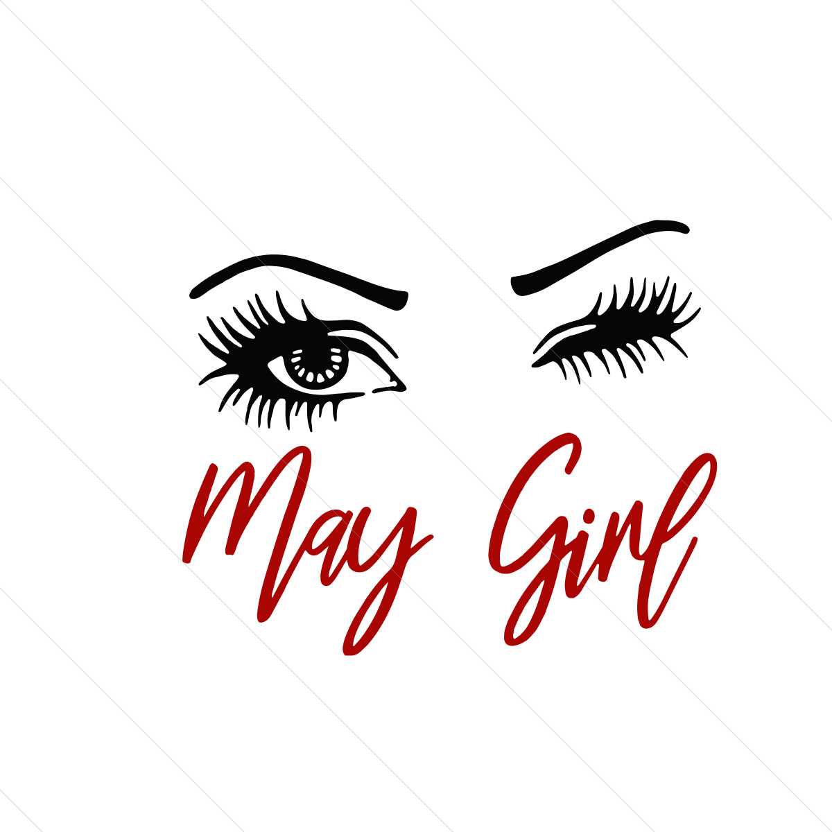 May Girl Face Svg, Birthday Svg, Girl Eyes Svg, May Svg, Gir | Inspire ...