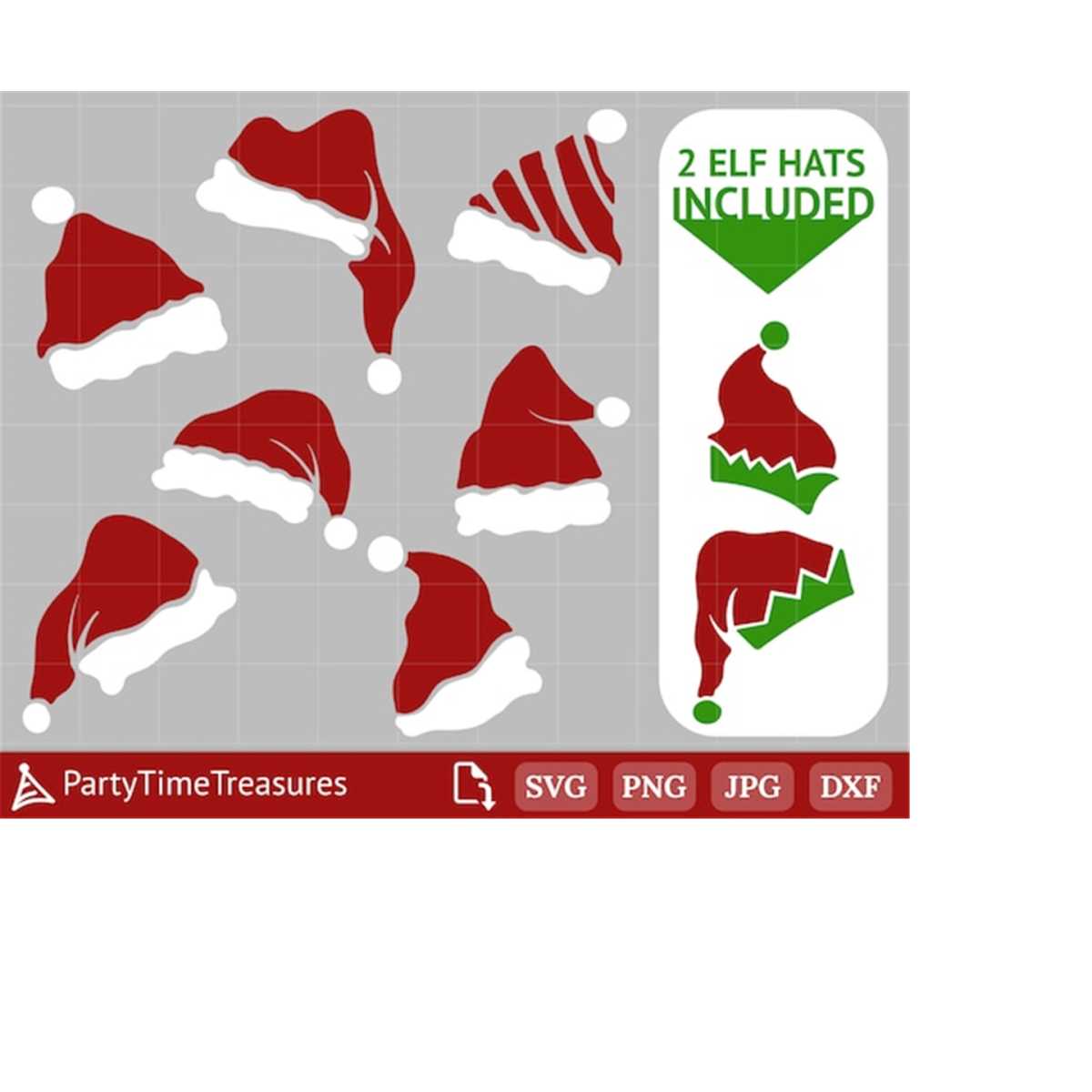 Santa Hat Svg, Christmas Hat Svg, Elf Hat Svg, Christmas Svg | Inspire ...