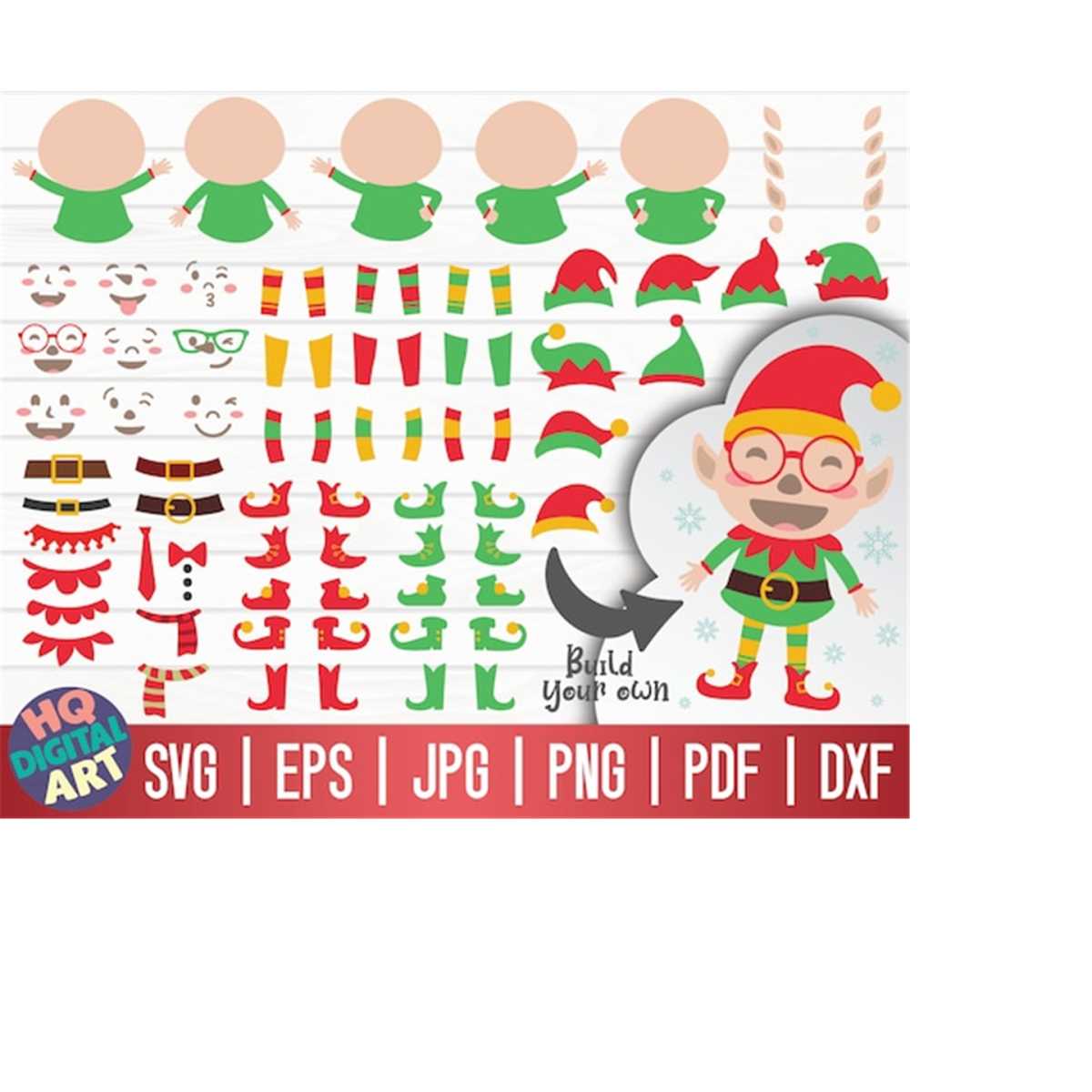 Build your own Christmas elf kit SVG / Cricut / Silhouette S | Inspire ...