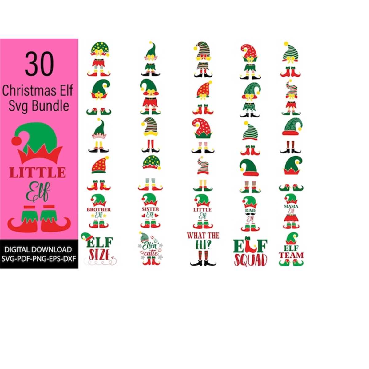 Christmas Elf SVG, Elf svg, Elf Hat Svg, Elf monogram svg, E | Inspire ...