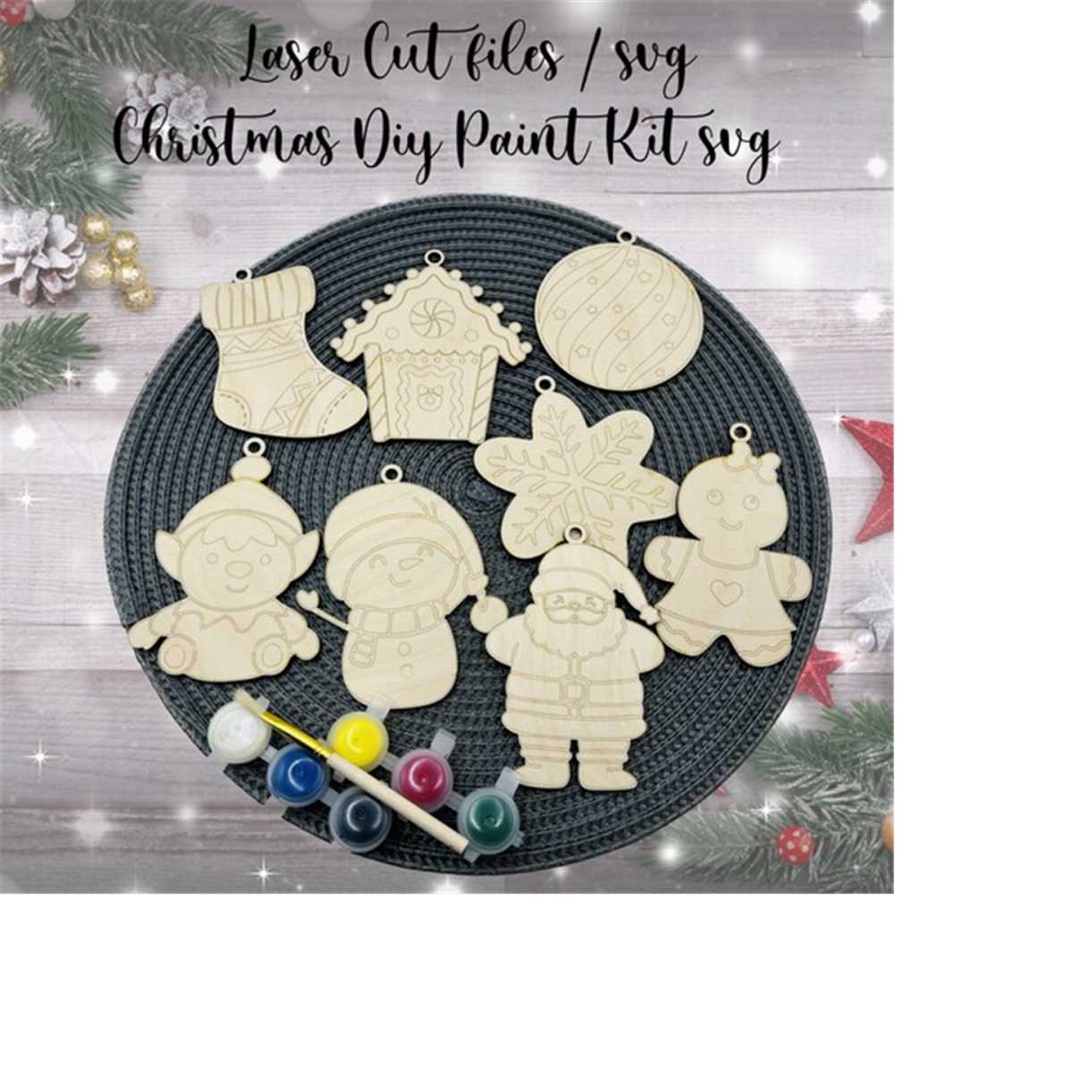 Christmas Diy Paint Kit SVG,Kids Craft Kits,Christmas laser | Inspire ...