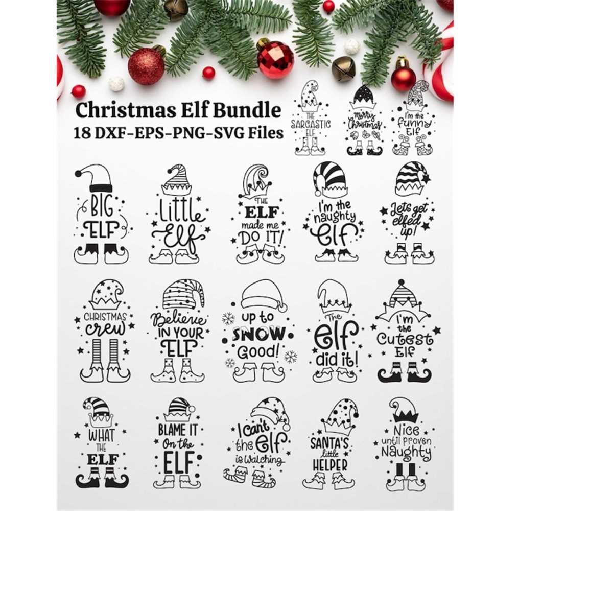 Elf SVG Bundle, Christmas Elf SVG File, Elf PNG, Christmas s - Inspire ...