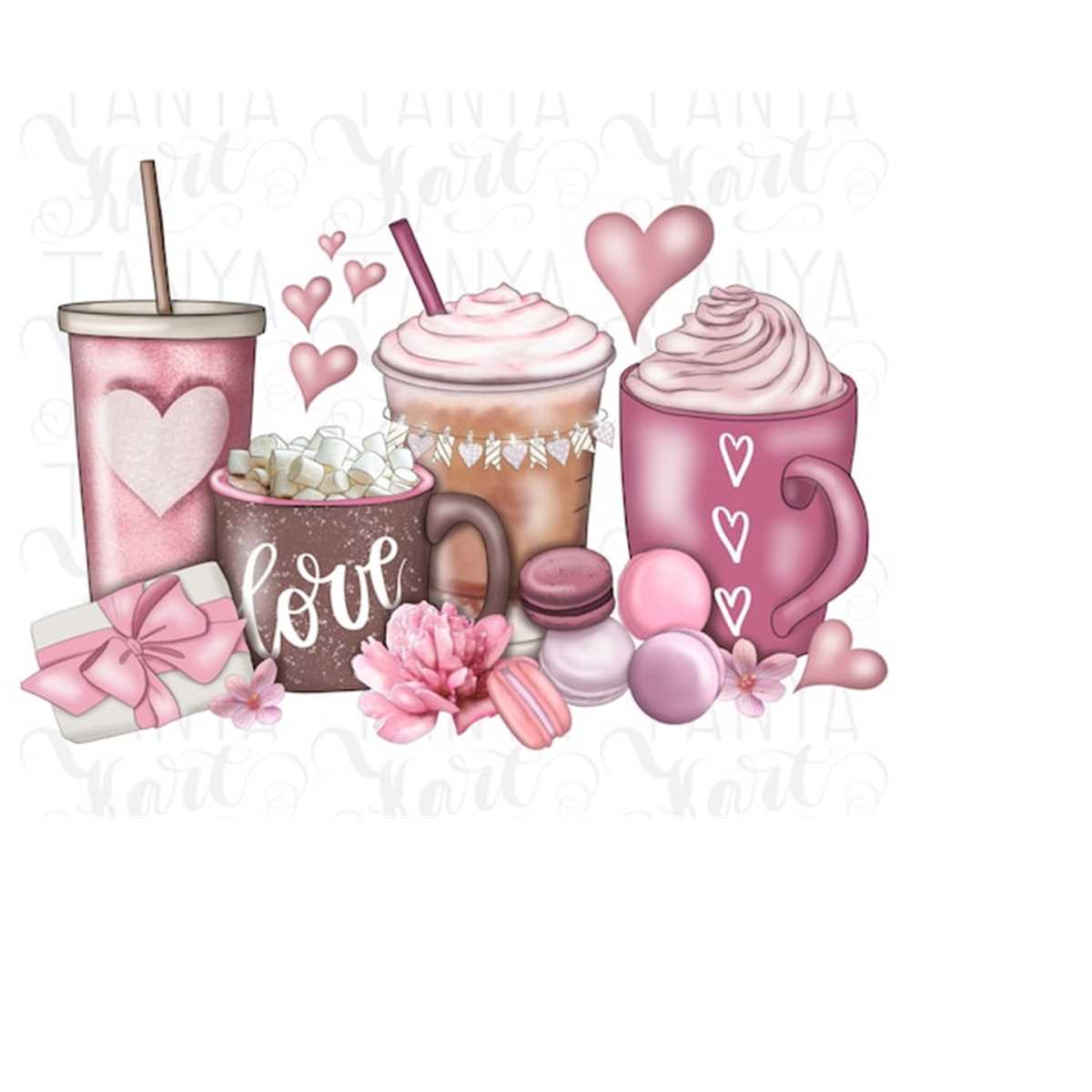 Coffee Valentine Png, Valentines Day, Hand Drawn Printable, - Inspire ...