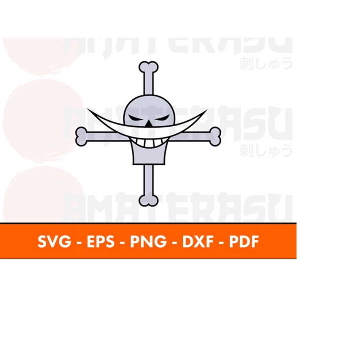 One Piece Whitebeard Pirates Emblem - SVG PNG PDF Eps Dxf Di - Inspire ...