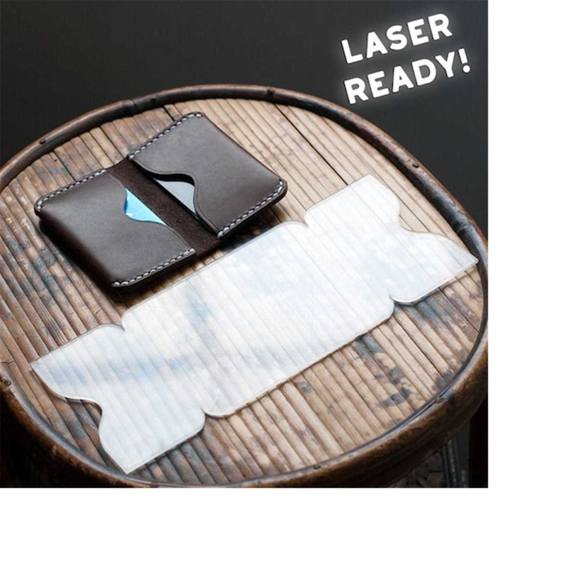 Leather One Piece Card holder Digital Pattern For LASER CUTT | Inspire ...