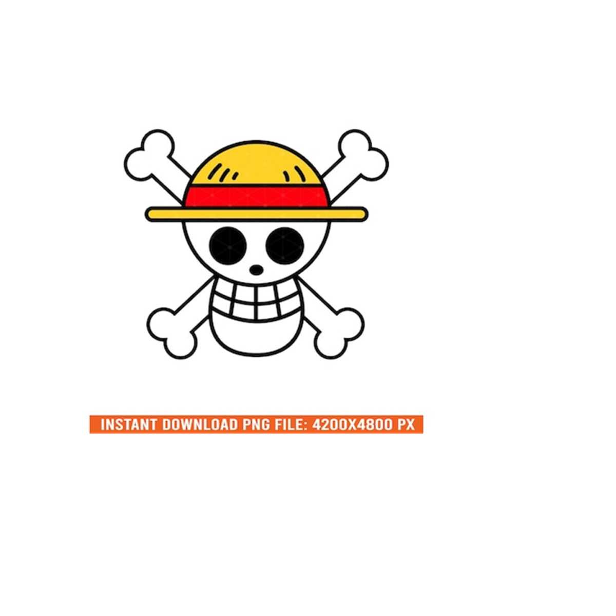One Piece Straw Hat Crew Emblem - Digital Download for Craft - Inspire ...
