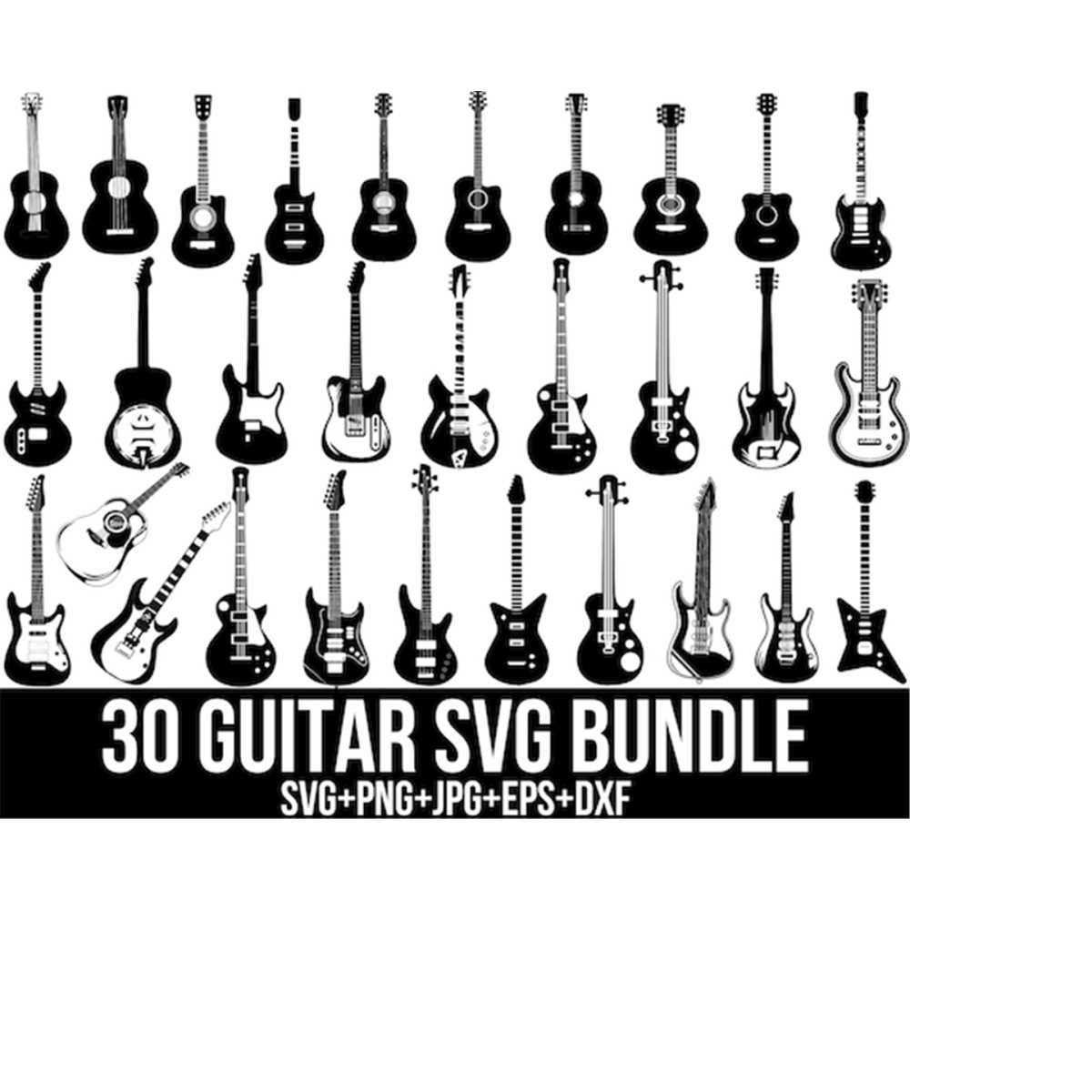 Guitar SVG bundle, Guitar Note Svg, Guitar clipart, Music sv - Inspire ...