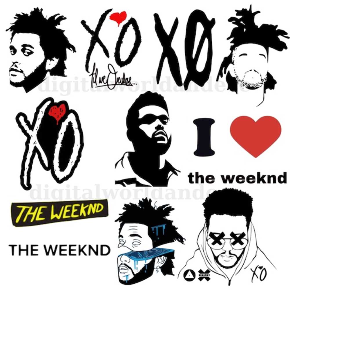 The Weeknd Svg - Bundle Clipart - XO - Xoxo - Hip Hop - Rap | Inspire ...
