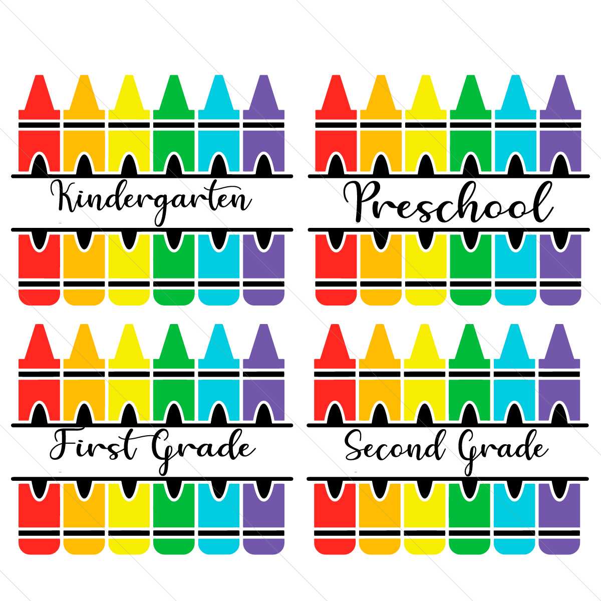 Back To School Crayons Svg Bundle | Inspire Uplift