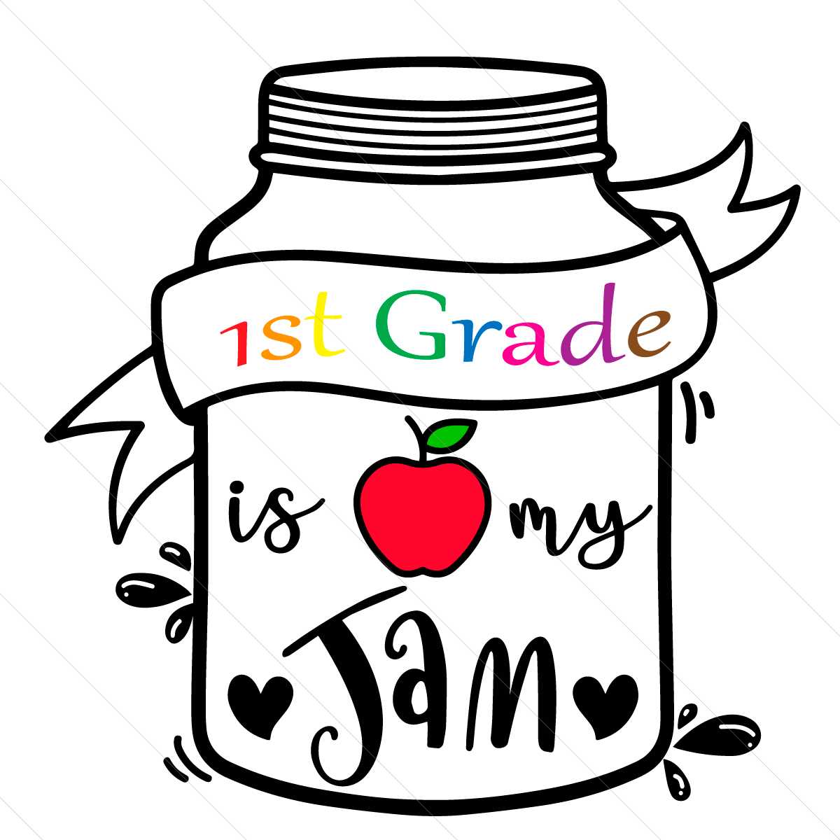 1st Grade Is My Jam Svg | Inspire Uplift