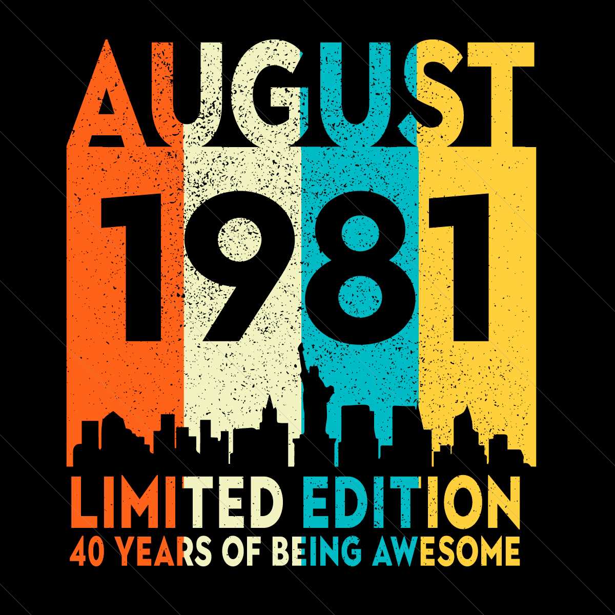 August 1981 Limited Edition 40 Years Of Being Awesome Svg, B | Inspire ...