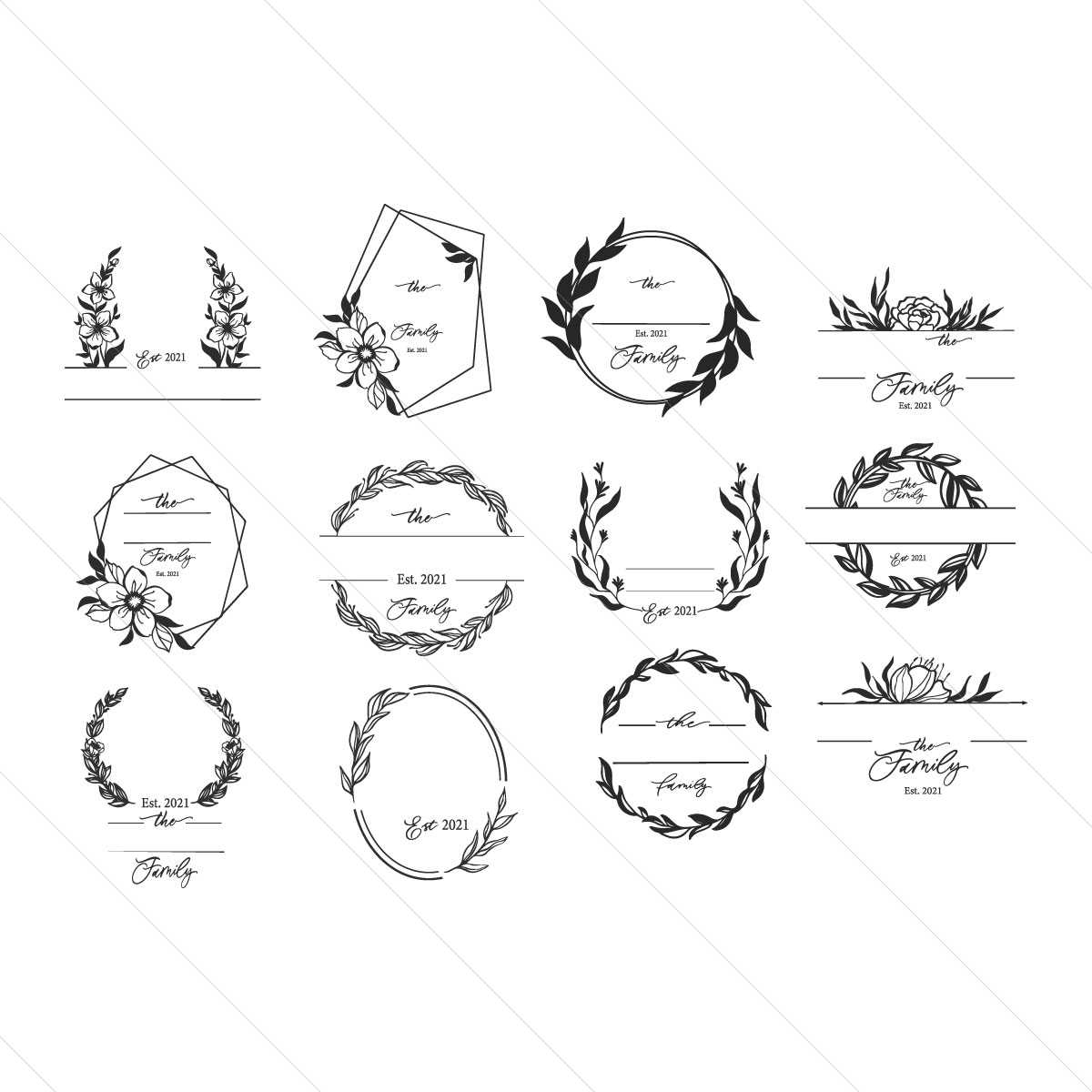 Floral Monogram Svg | Inspire Uplift