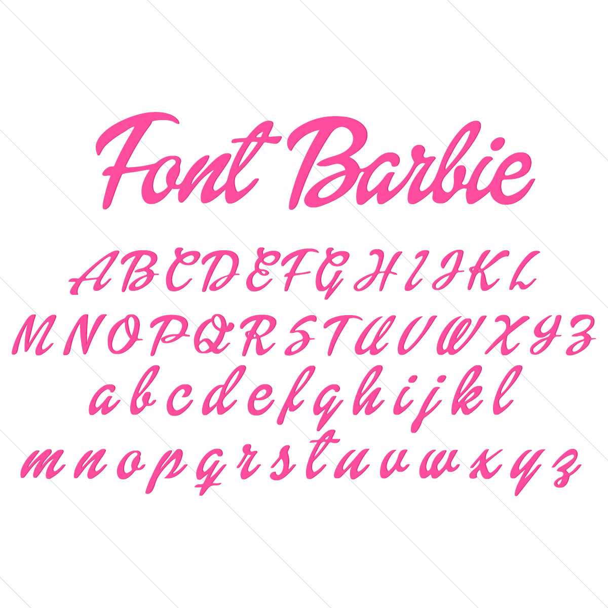 Barbie Svg Font | Inspire Uplift