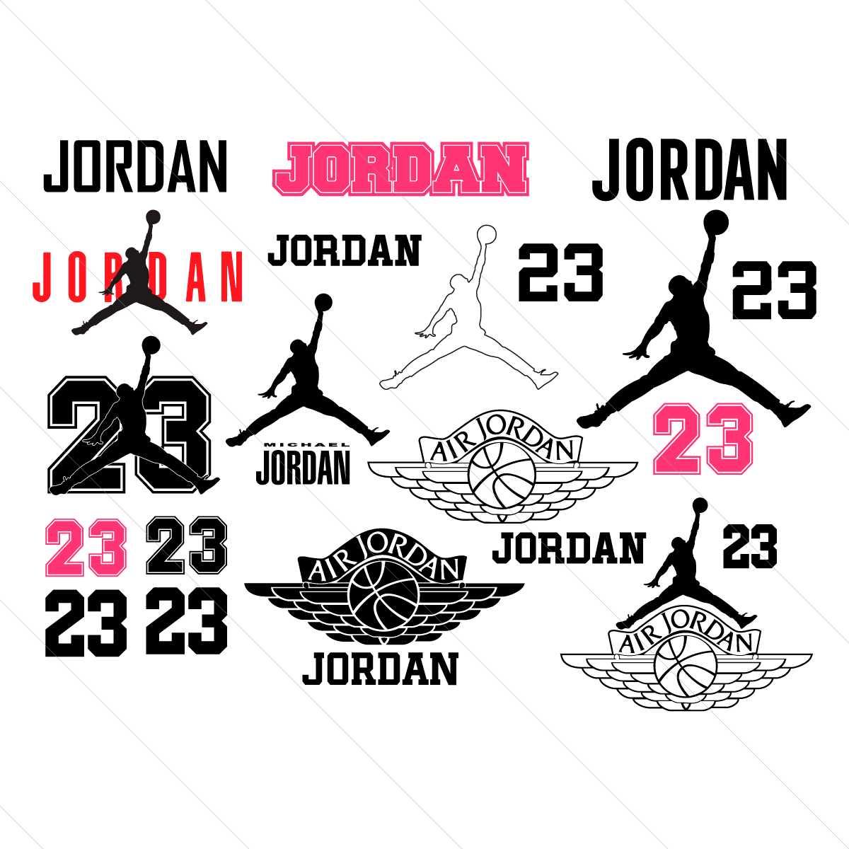 Jordan Logos Svg Bundle, Trending Svg, Jordan Svg, Jordan 23 - Inspire ...
